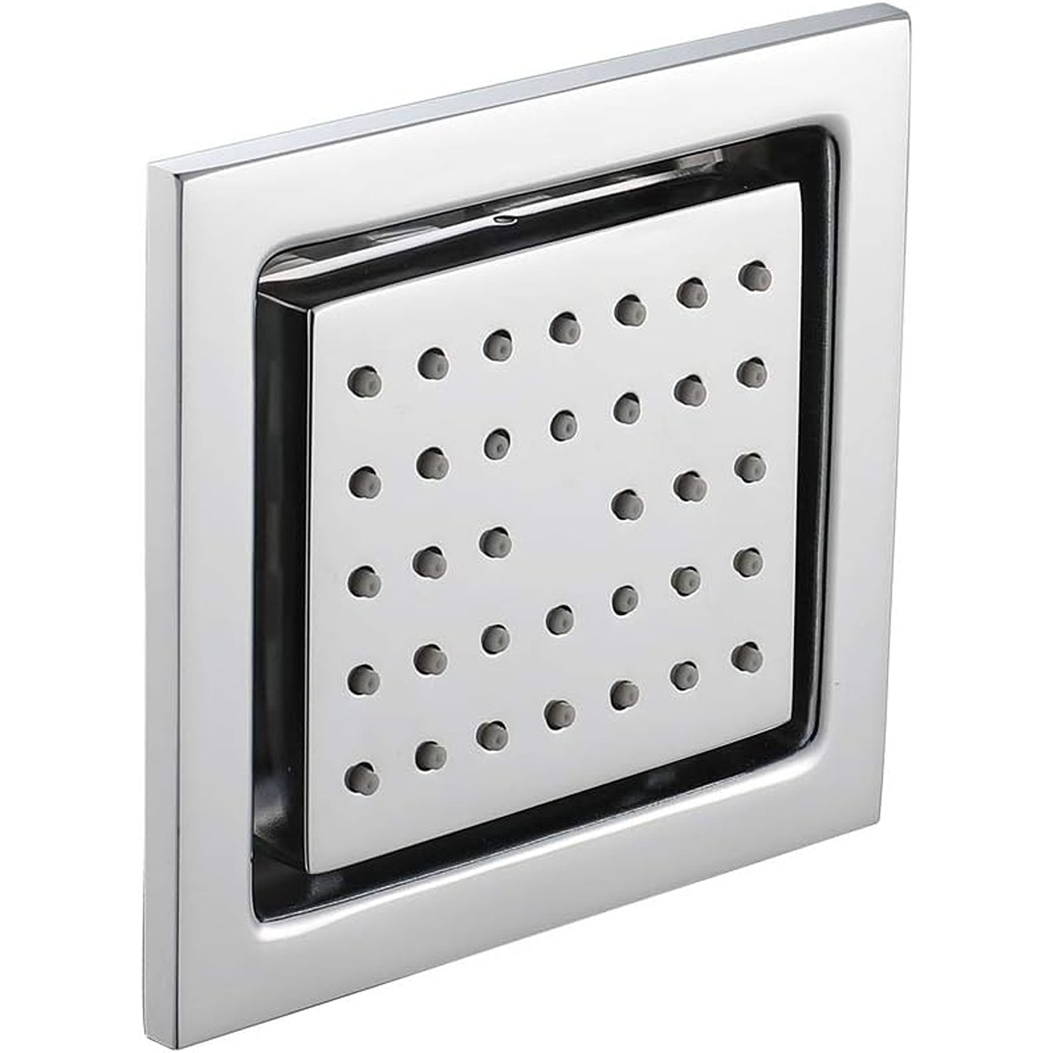 4x4-Inch Square Brass Body Jet Shower – Chrome Finish – aquieen