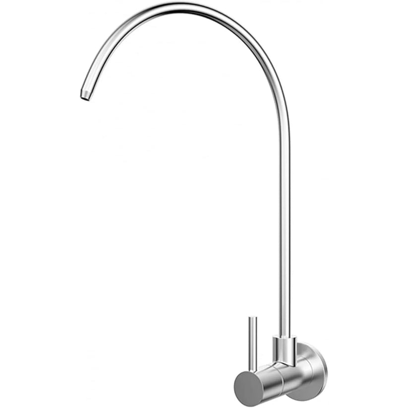 Wall-Mounted RO Tap with Hose & Flange – SS304 Stainless Steel, Silver ...