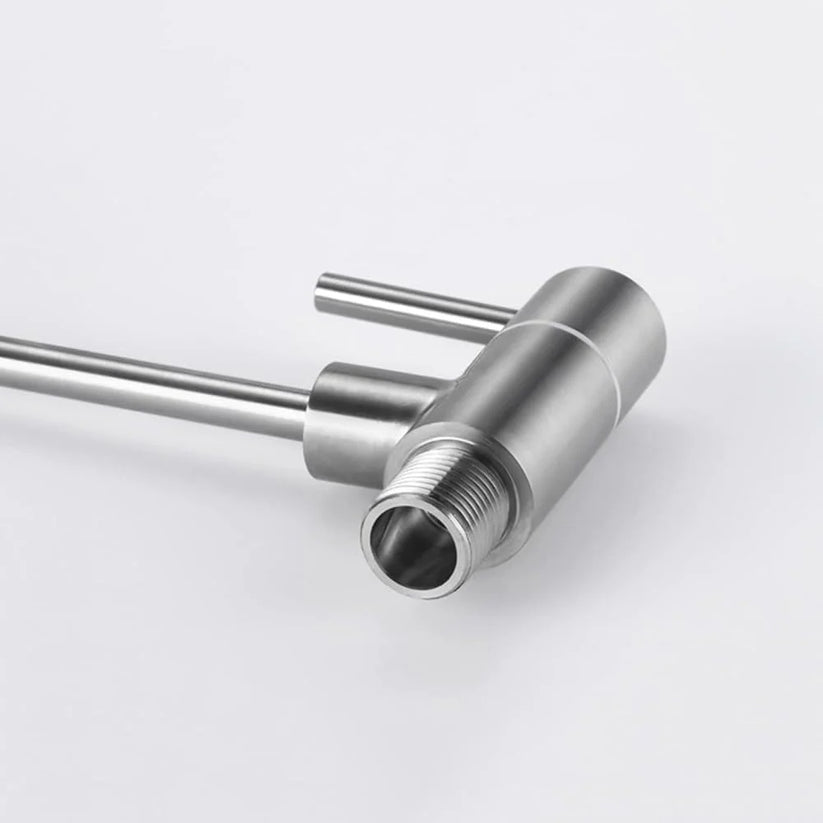 Wall-Mounted RO Tap with Hose & Flange – SS304 Stainless Steel, Silver ...